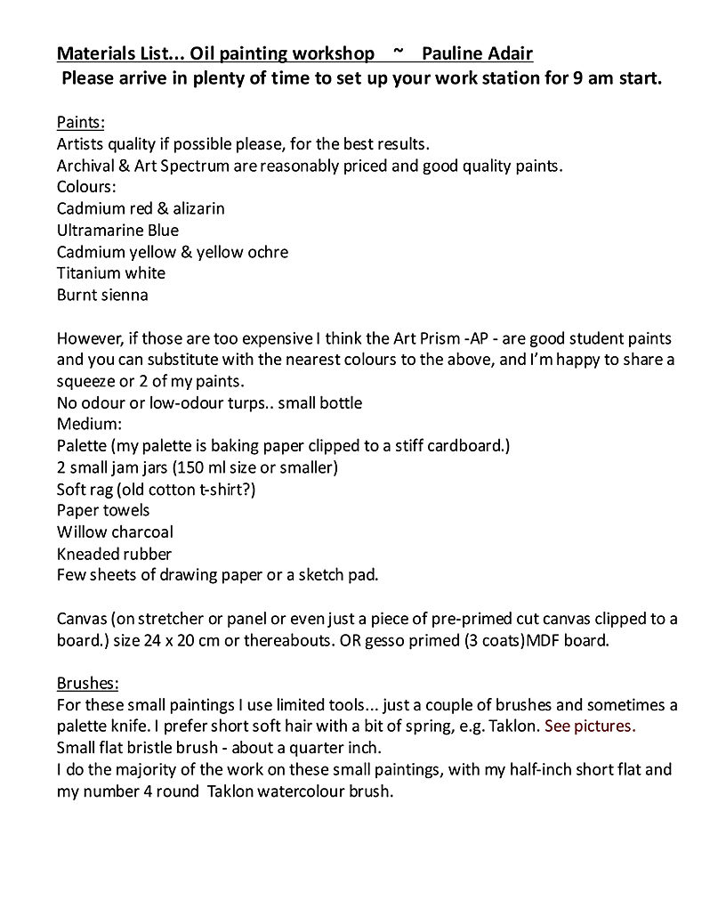 Materials List Pauline Adair Workshop Bicac materials-list-pauline-adair-workshop-bicac